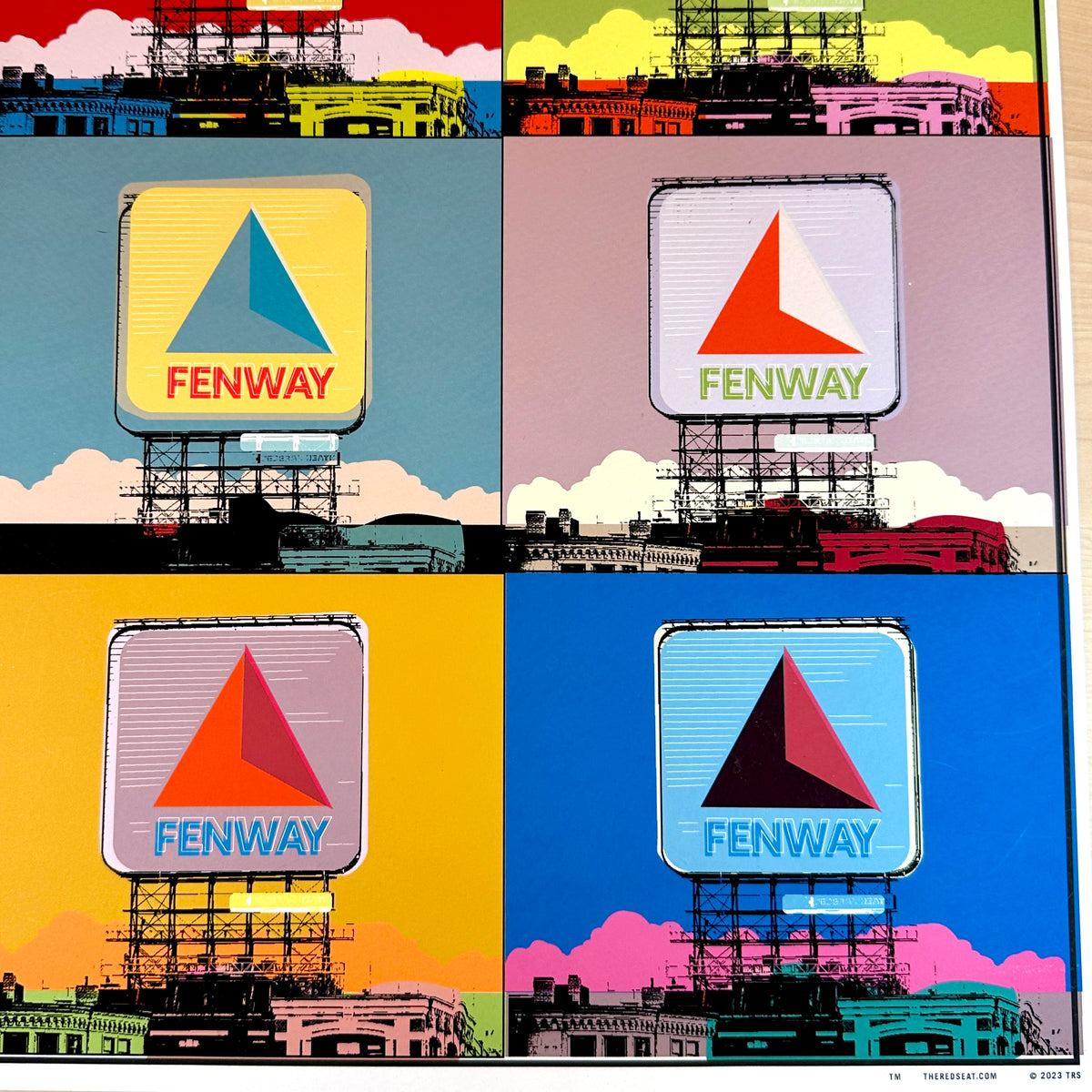 Citgos Boston Art Print | Warhol Style Citgo Sign Wall Art - Red Sox ...