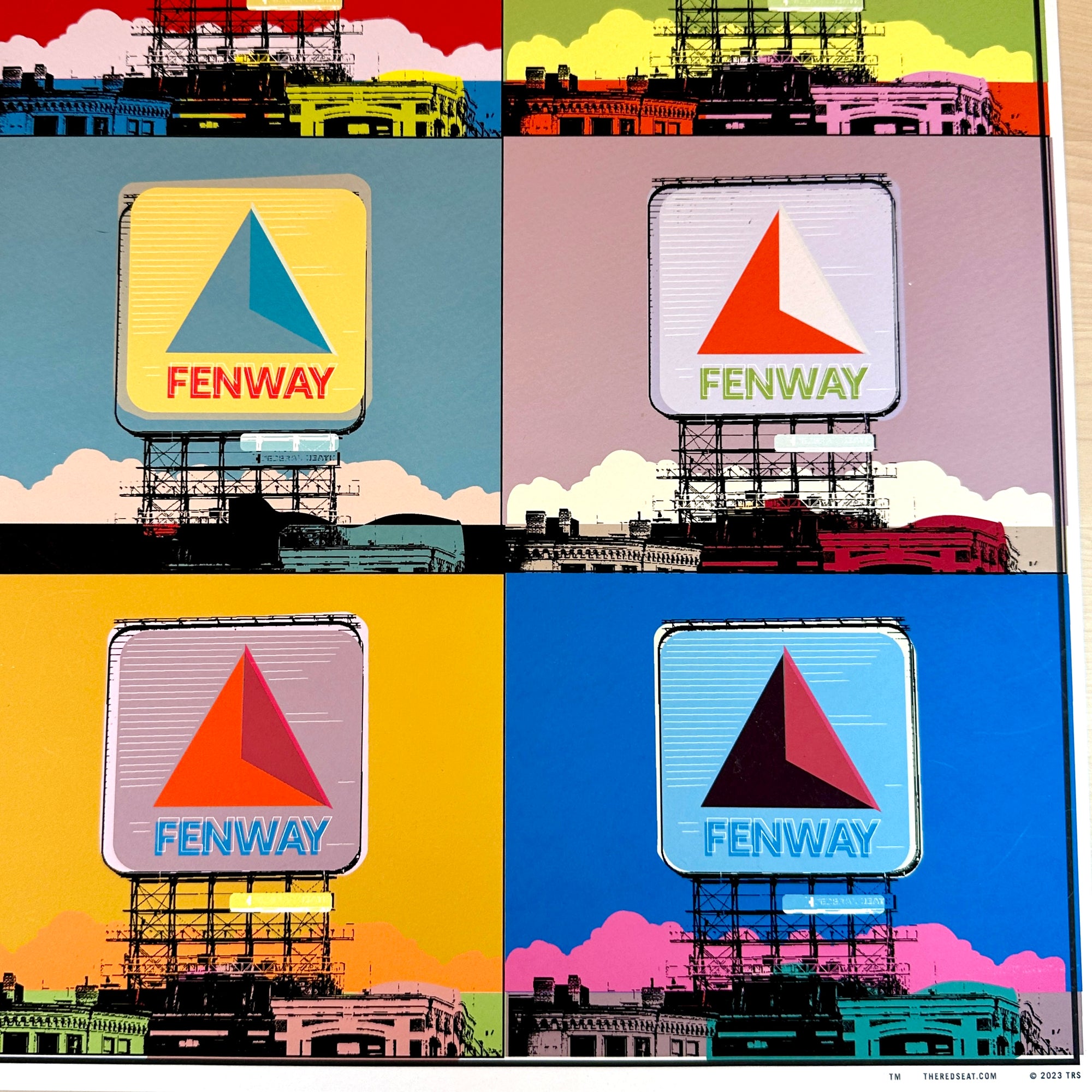 Citgos Boston Art Print | Warhol Style Citgo Sign Wall Art - Red Sox ...