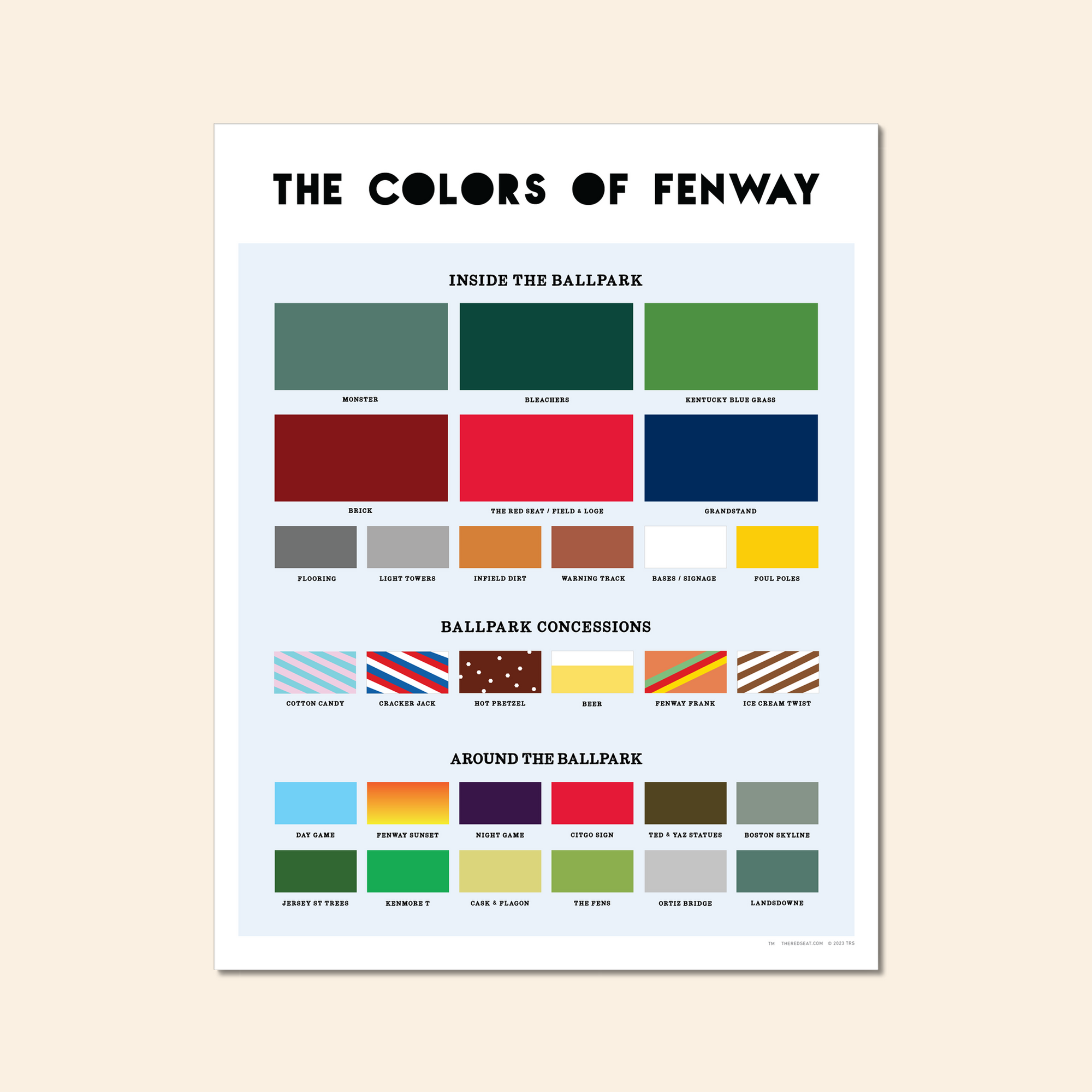 The Colors of Fenway | Art Print| The Red Seat